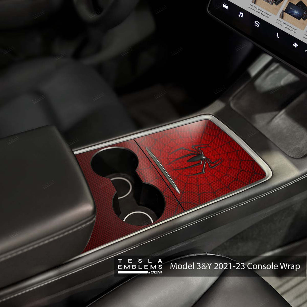 Spider-Man | Tesla Center Console Wrap Kit | Model Y '21-25 – NTXGlow