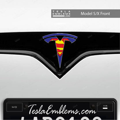 Superman Tesla Emblem Decals (Front + Back) | Model X – NTXGlow