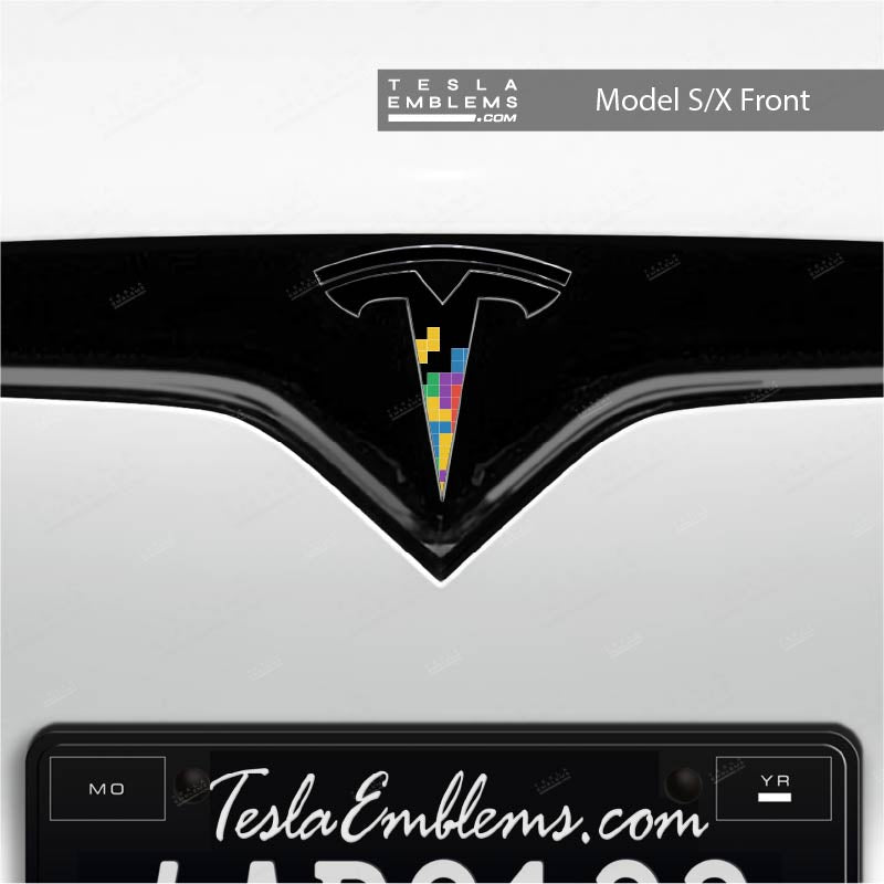 Tetris Tesla Emblem Decals (Front + Back) | Model S – NTXGlow