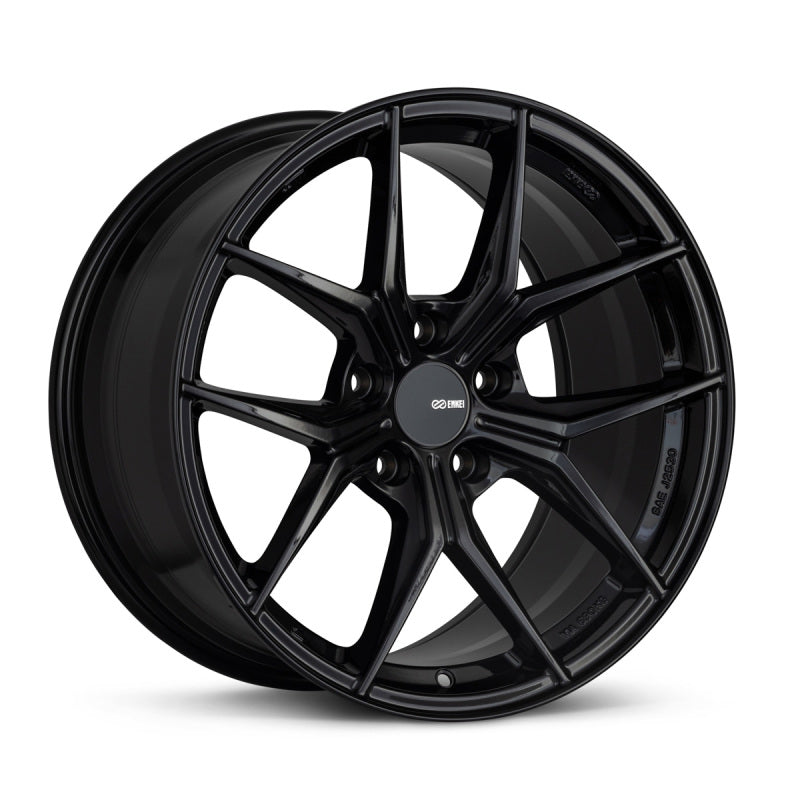 Enkei TSR-X 18x8 45mm Offset 5x112 BP 72.6mm Bore Gloss Black Wheel ...